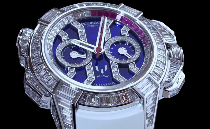 Jacob & Co. Epic X Chrono Messi Full Baguette | Jacob & Co.