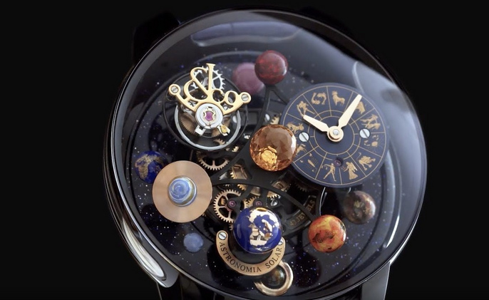 Jacob & Co. Astronomia Solar Jewelry Planets Zodiac Black DLC Titanium ...