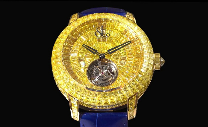 Jacob & Co. Caviar Tourbillon Baguette Yellow Diamonds | Jacob & Co.