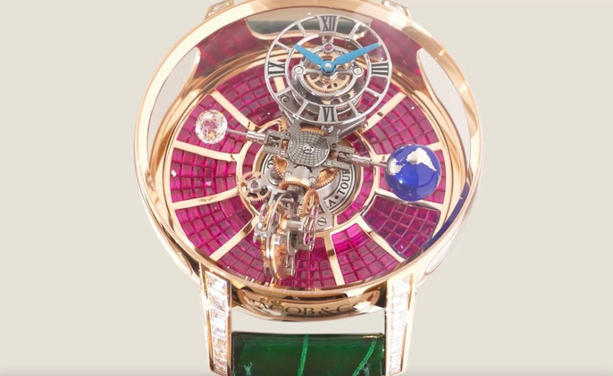 Jacob & Co. Astronomia Tourbillon Baguette Rose Gold Ruby | Jacob & Co.