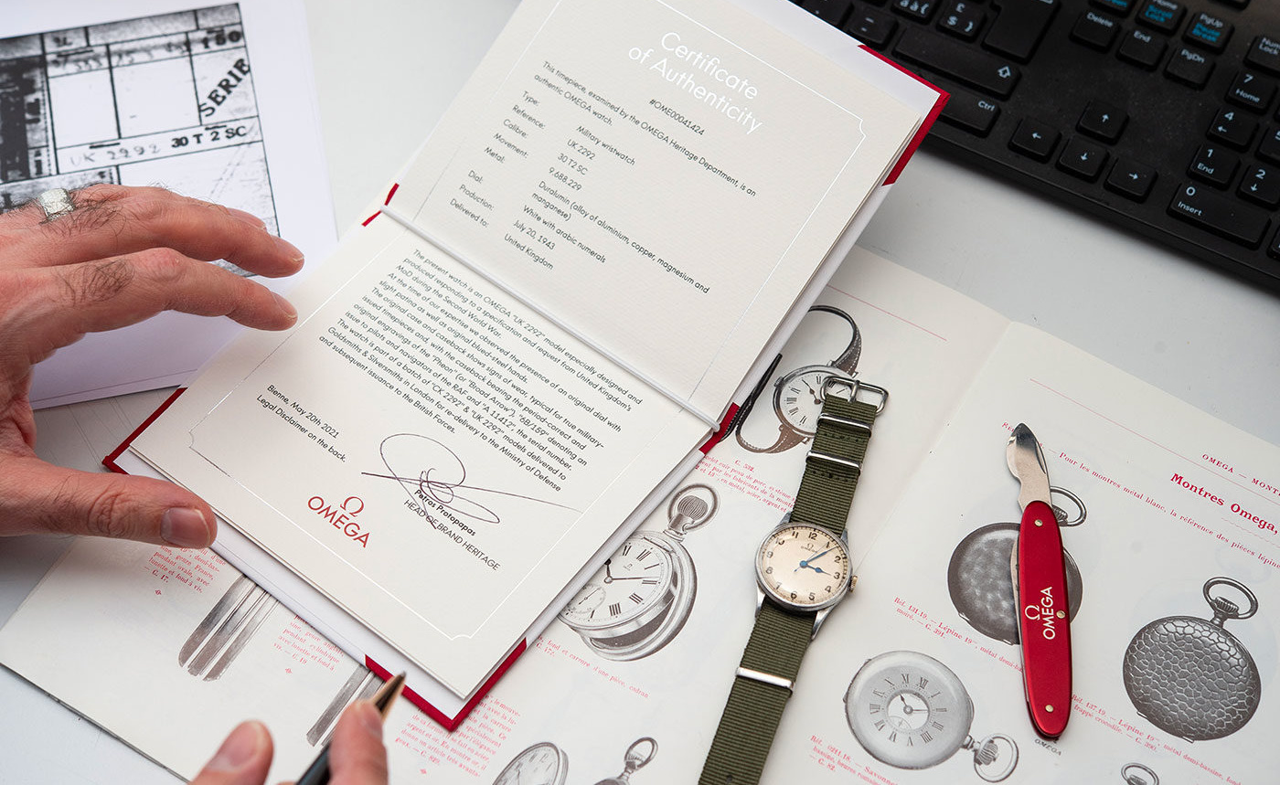Inside Omega’s Certificate of Authenticity With The Brand’s Heritage ...