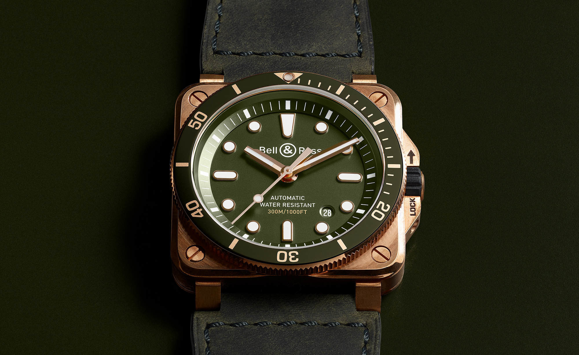 Launch Of An Exclusive Bell & Ross BR 03-92 Diver Green Bronze ...