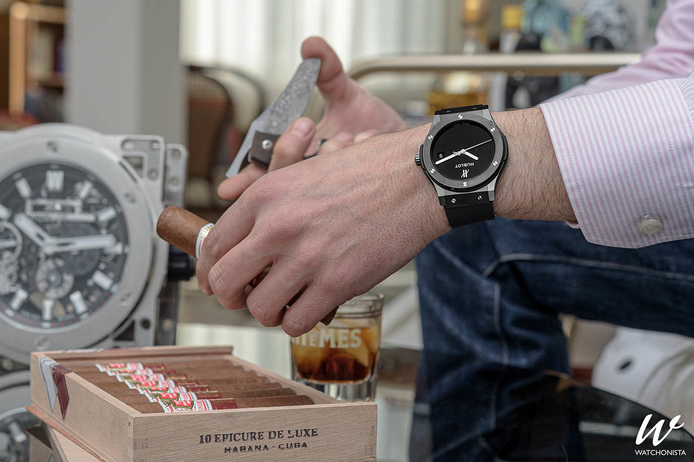 Unwinding With Watchonista: At Home With The Hublot MECA-10 Table Clock ...