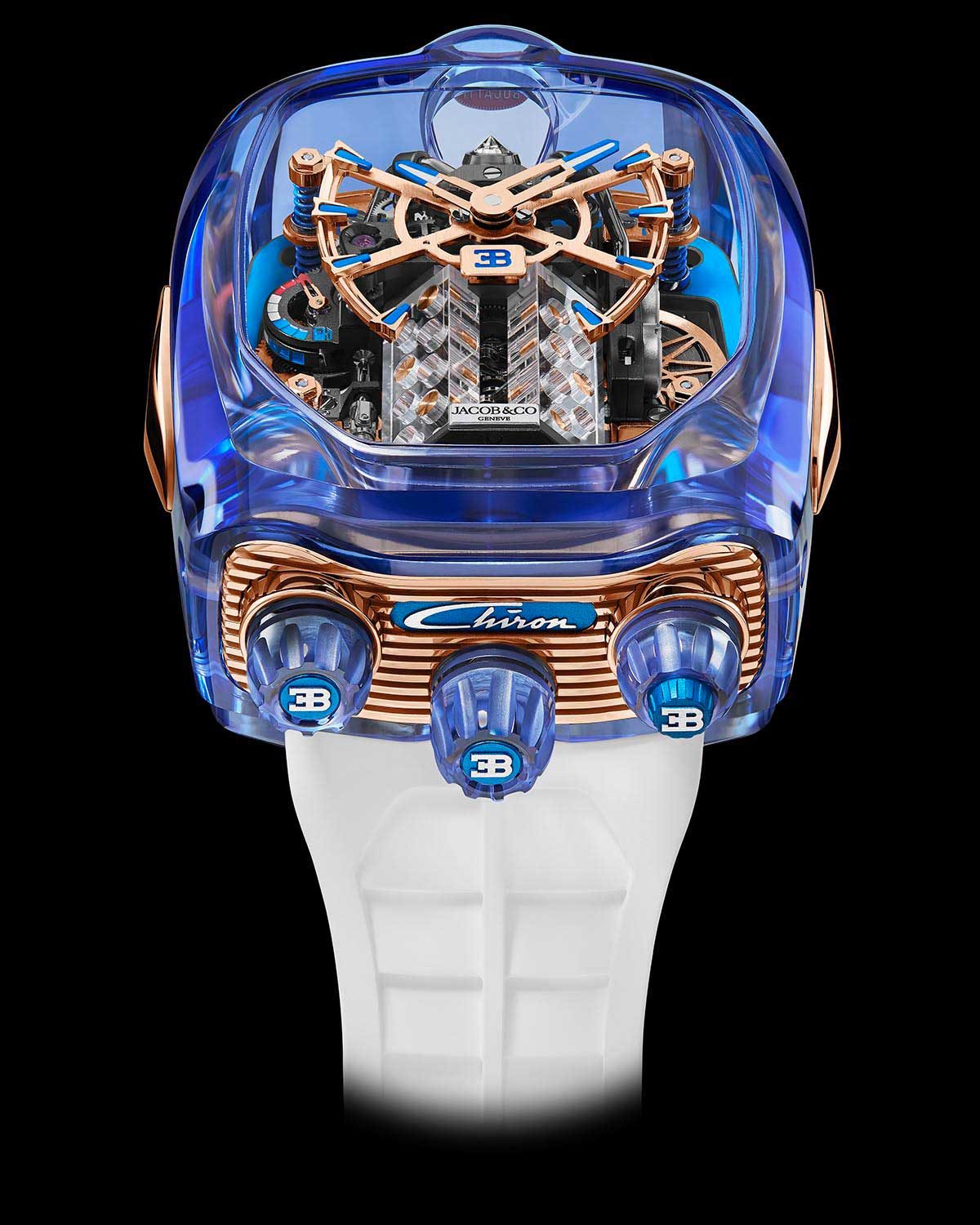 16 Cylinders On The Wrist: The Jacob & Co. Bugatti Chiron Blue Sapphire ...