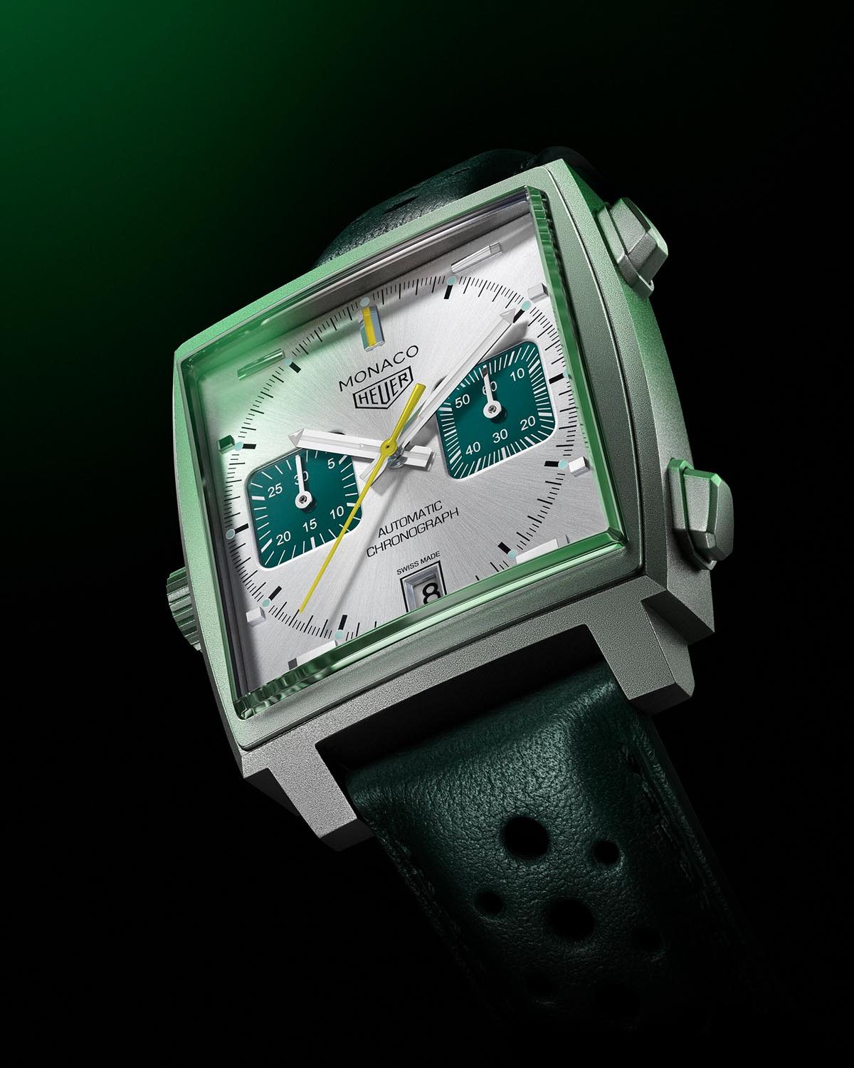 Green Flag: TAG Heuer’s Monaco Chronograph Racing Green Revs Its Engine ...