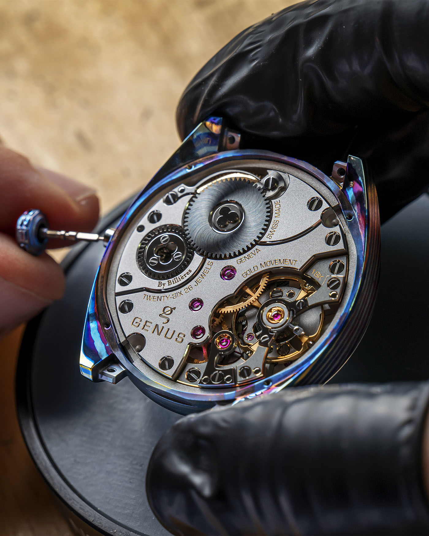 Genus Forges Ahead With A New Damascus Titanium Timepiece | Watchonista