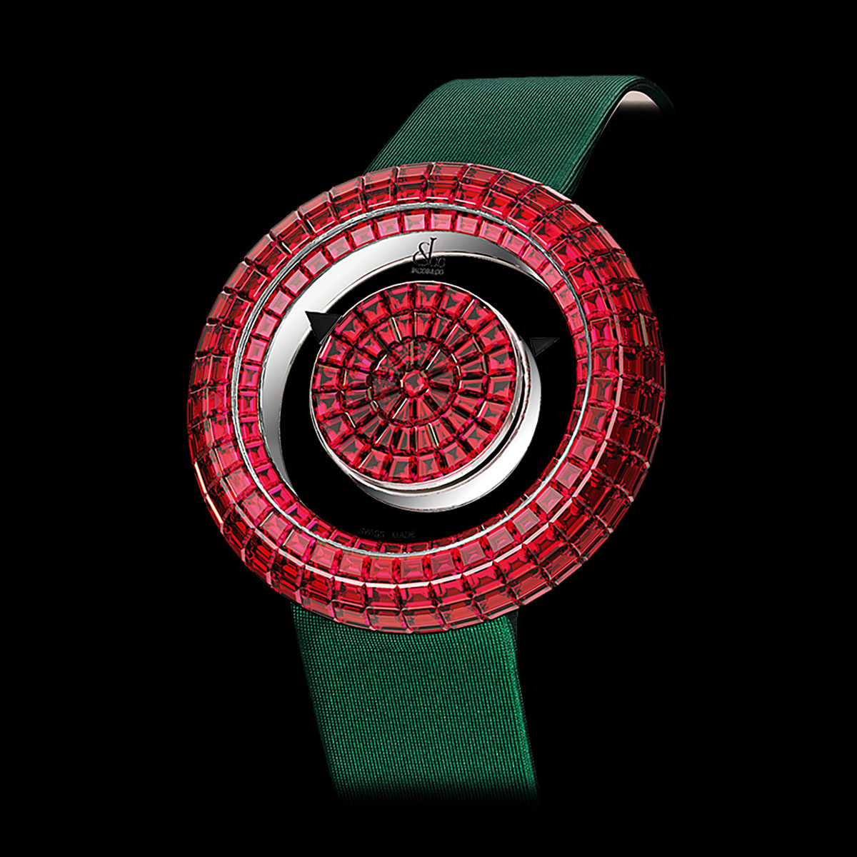 Jacob & Co. Brilliant Mystery Baguette All Rubies – 38mm | Jacob & Co.