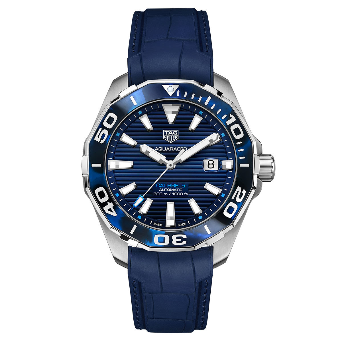 TAG Heuer Aquaracer Tortoise Shell Effect Blue Calibre 5 Automatic ...