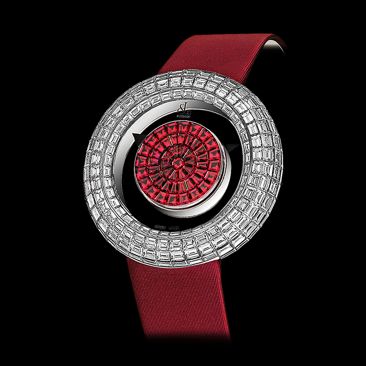 Jacob & Co. Brilliant Mystery Baguette Rubies – 38mm | Jacob & Co.