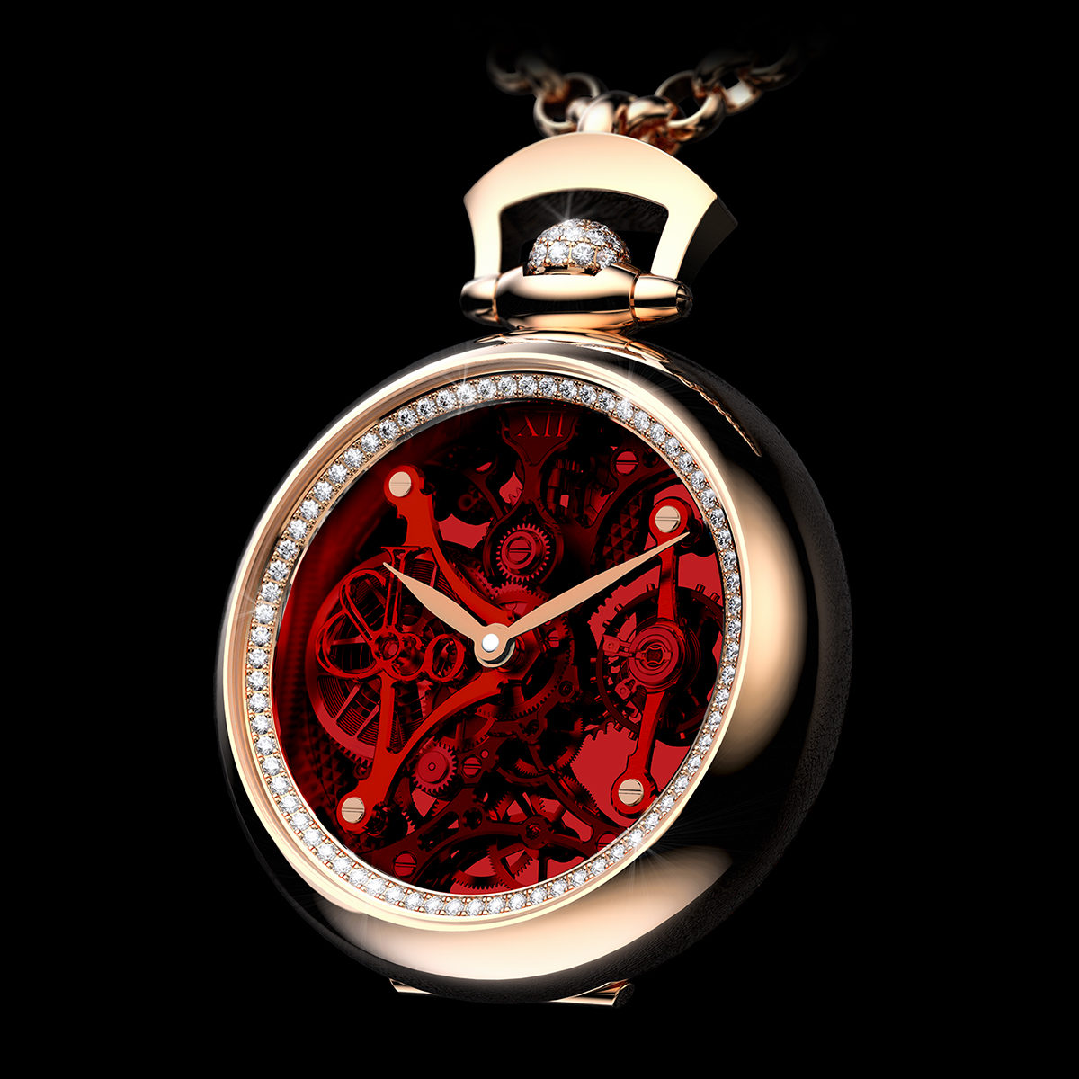 Jacob & Co. Brilliant Watch Pendant Red | Jacob & Co.