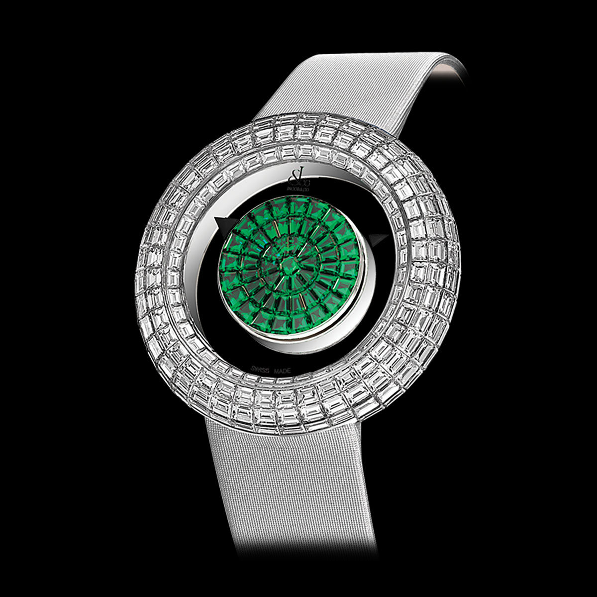 Jacob & Co. Brilliant Mystery Baguette Emeralds – 38mm | Jacob & Co.