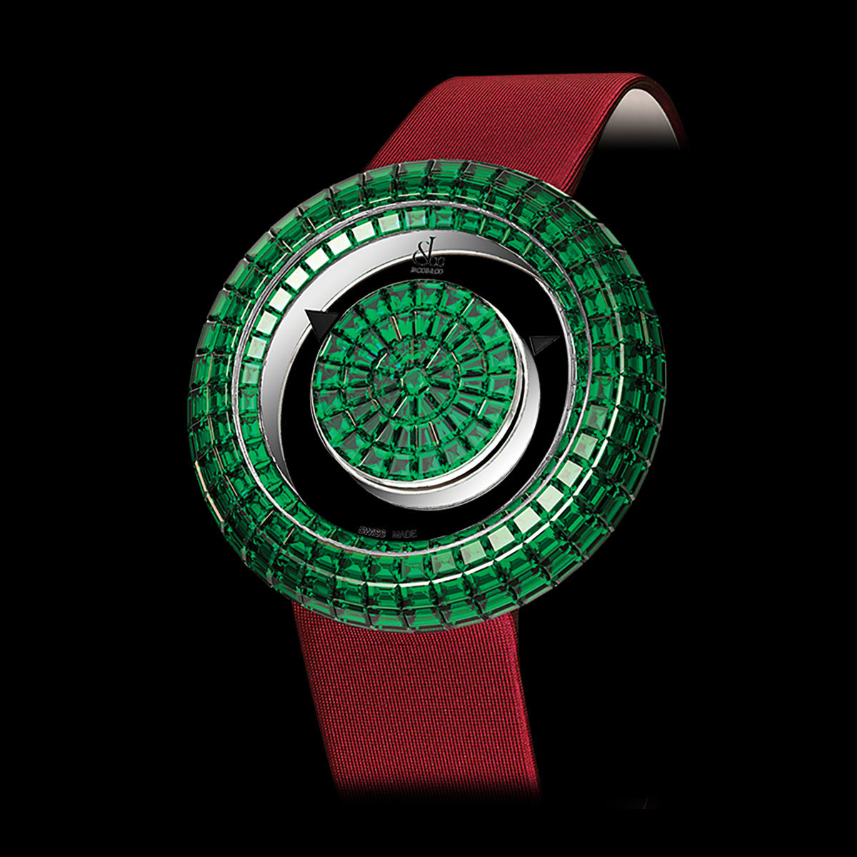 Jacob & Co. Brilliant Mystery Baguette All Emeralds – 38mm | Jacob & Co.