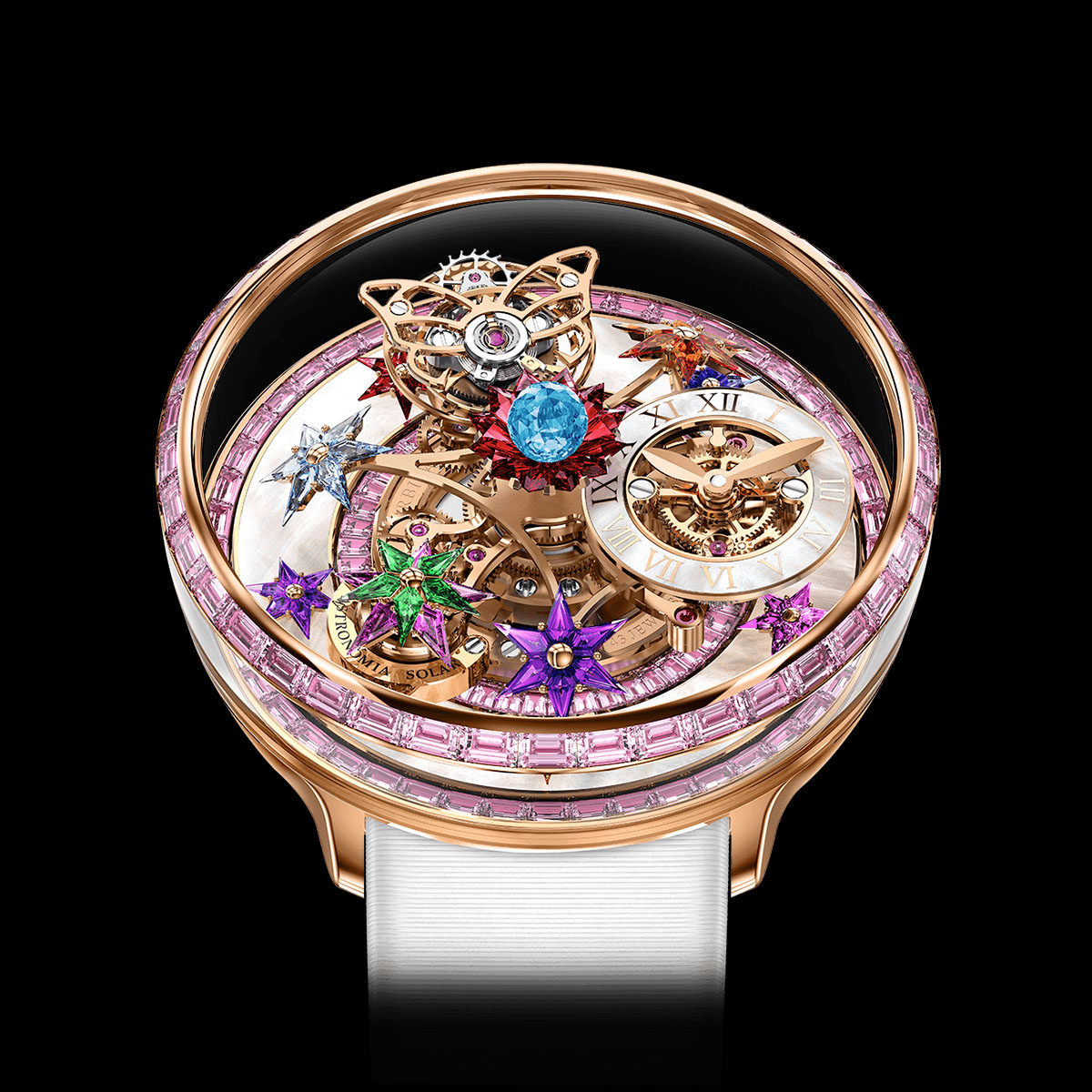 Jacob & Co. Fleurs de Jardin Pink Sapphires Blue Topaz | Jacob & Co.