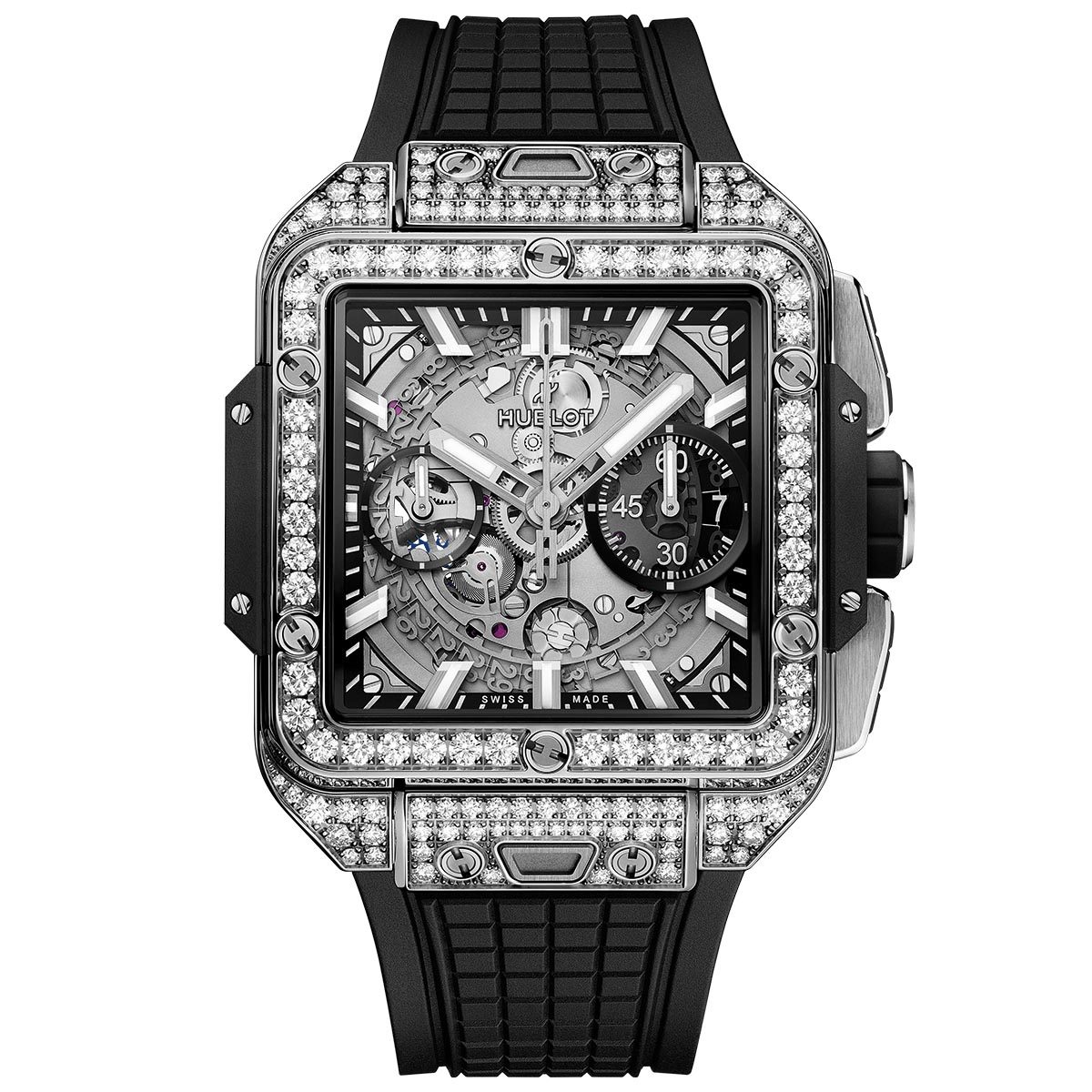 Hublot Square Bang Unico Titanium Pavé | Watchonista