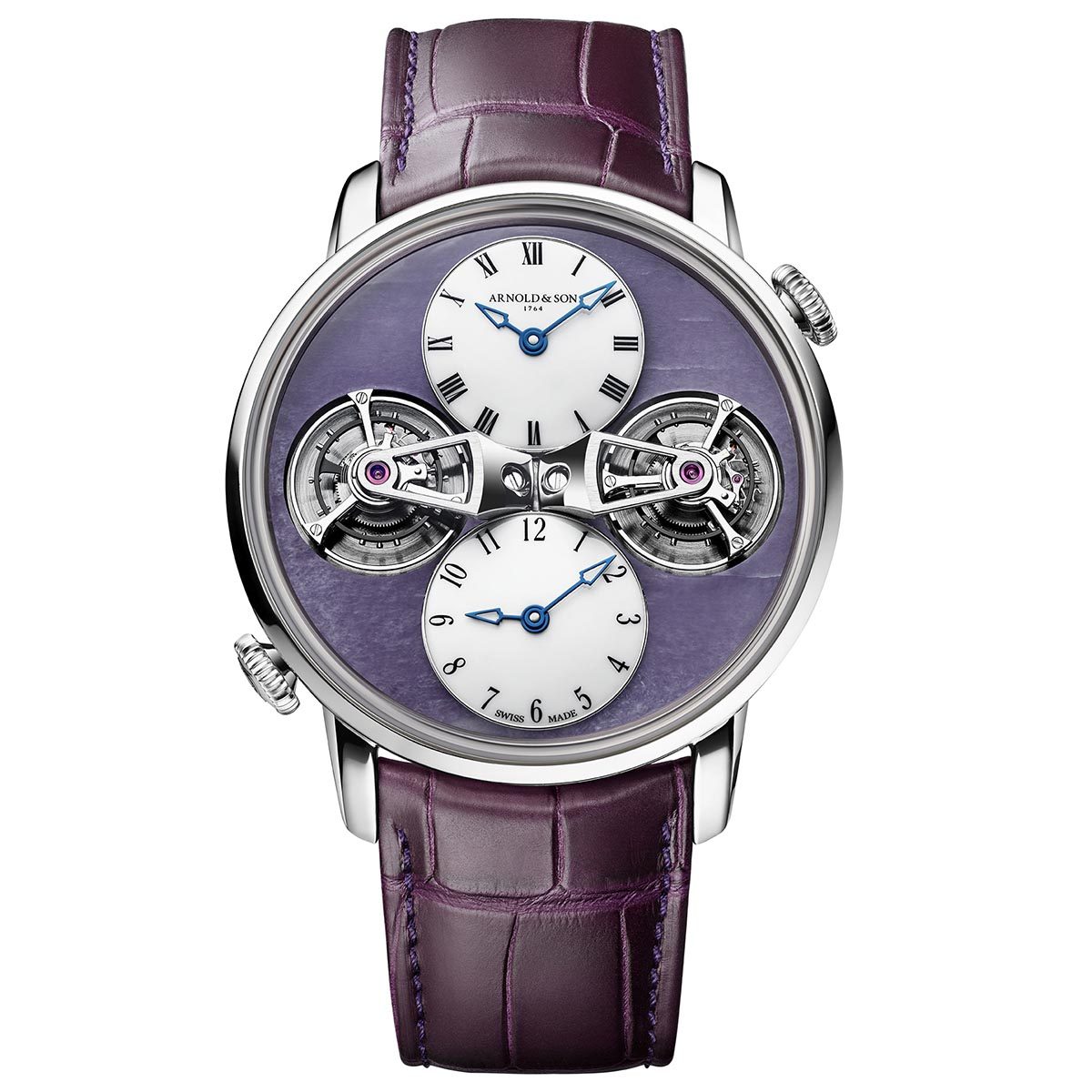 Arnold & Son Double Tourbillon White Gold Charoite Edition | Watchonista