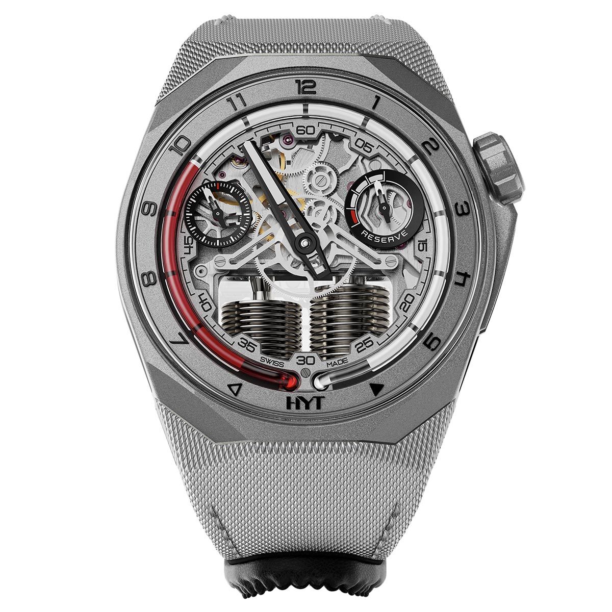 HYT S1 Beadblasted Titanium Red | Watchonista