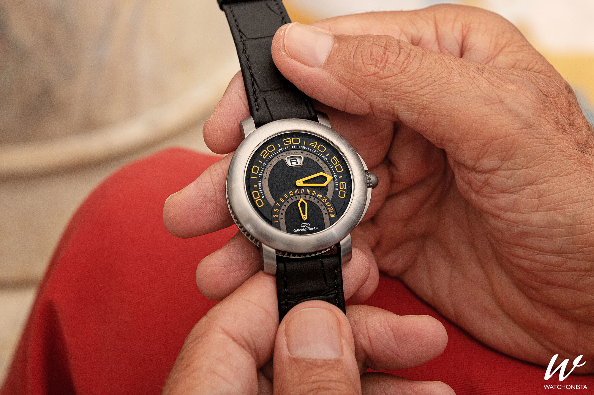 Geneva Watch Days: Hands-On With The Gérald Genta Arena Bi-Retrograde ...