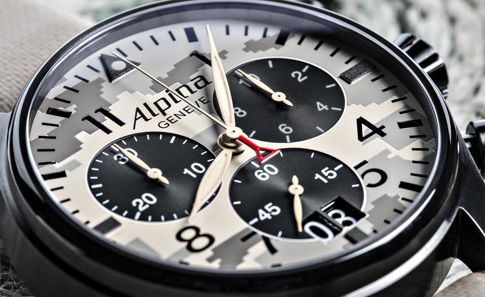 THE ALPINA STARTIMER CAMOUFLAGE PILOT BIG DATE CHRONOGRAPH | Watchonista